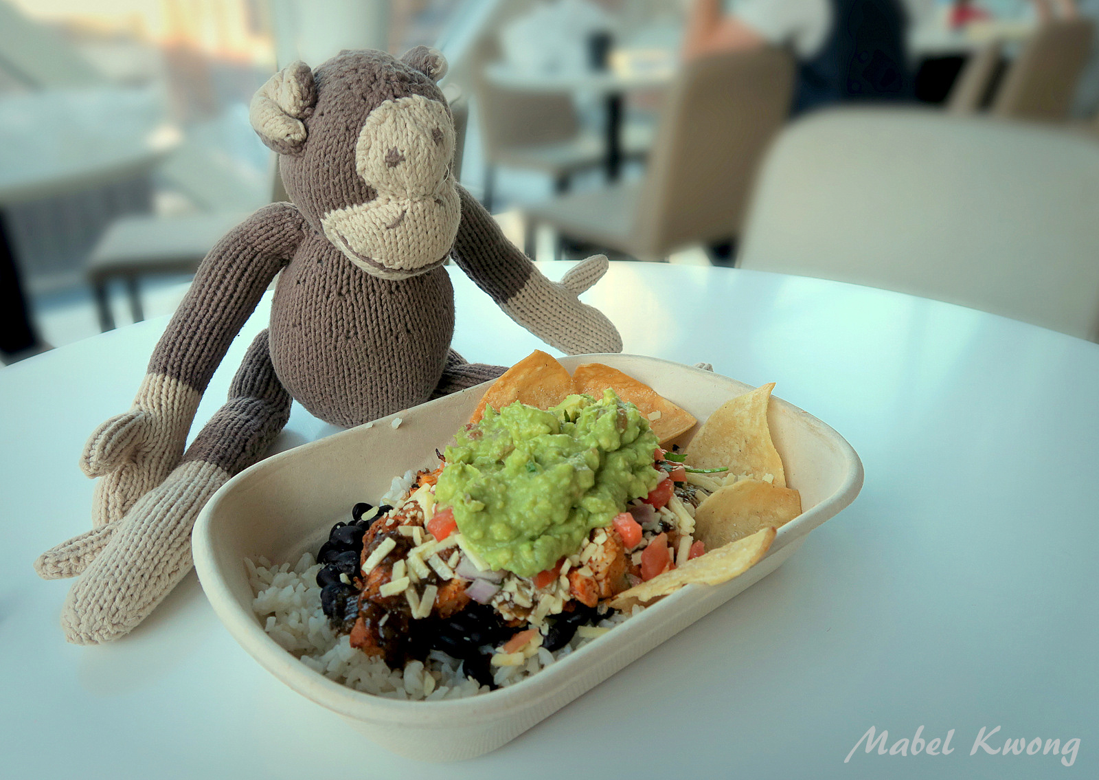 Cute Monkey And Chicken Burrito Bowl – Mabel Kwong